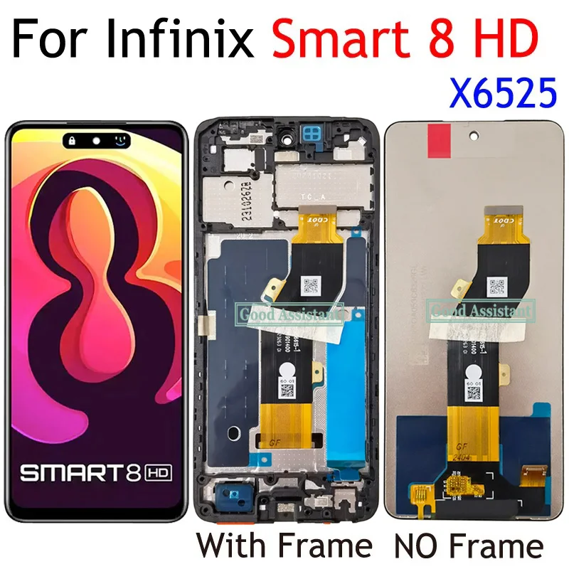 6-6-Inch-Black-For-Infinix-Smart-8-HD-X6525-LCD-Display-Touch-Screen ...