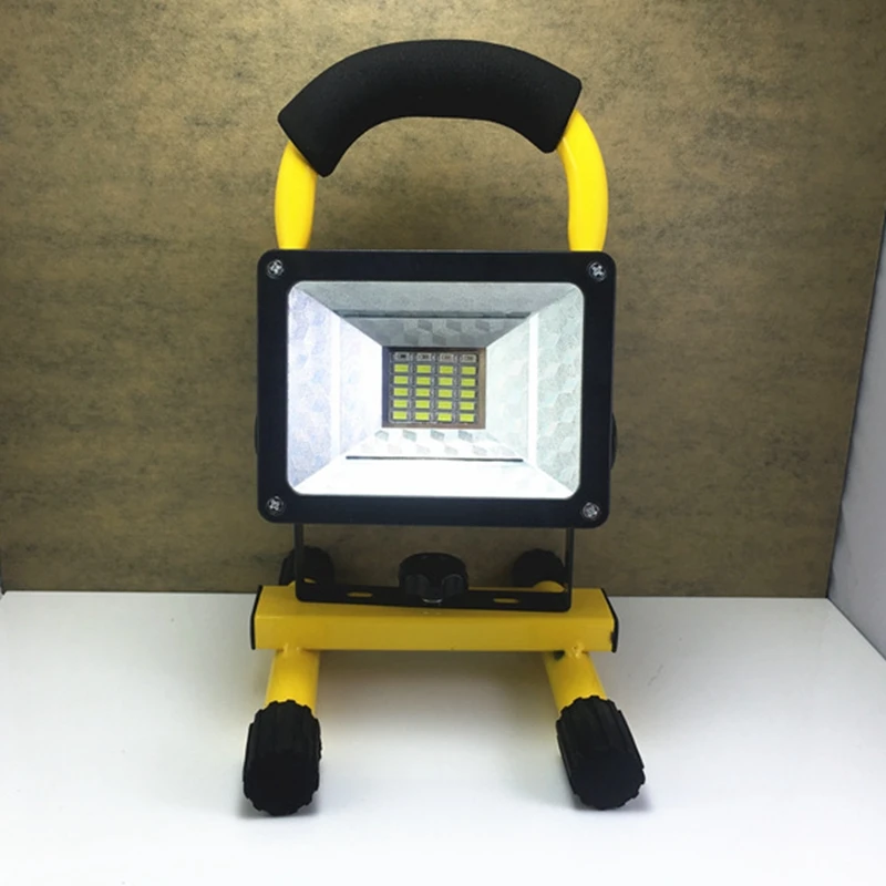 24Leds SMD 30W IP65 Yellow Floodlight Rechargeable Outdoor USB And ...