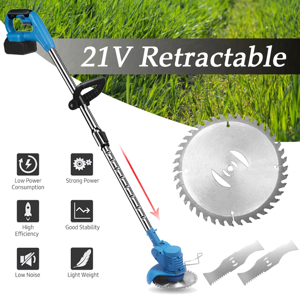 Geevorks cortacésped inalámbrico telescópico de 21V, cortacésped ...