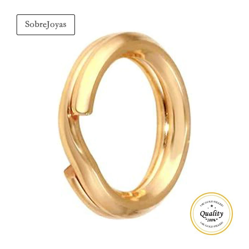 14K Gold Filled Split Rings Double Loop Jump Rings Gold Filled Round ...