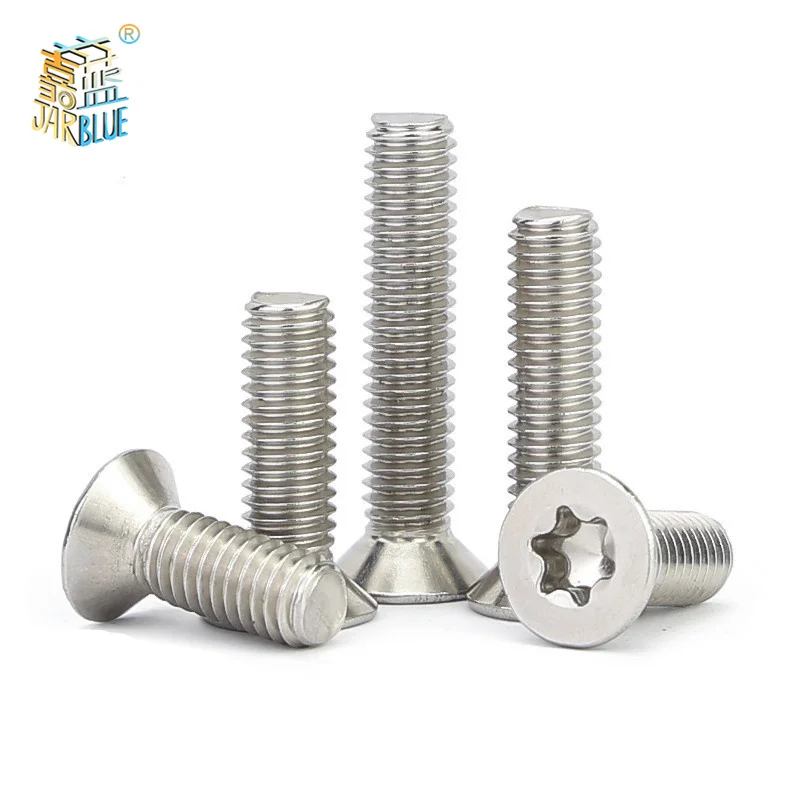 10pcs/lot Six-Lobe Torx Flat Countersunk Head Screw Bolt M1.6 M2 M2.5 ...