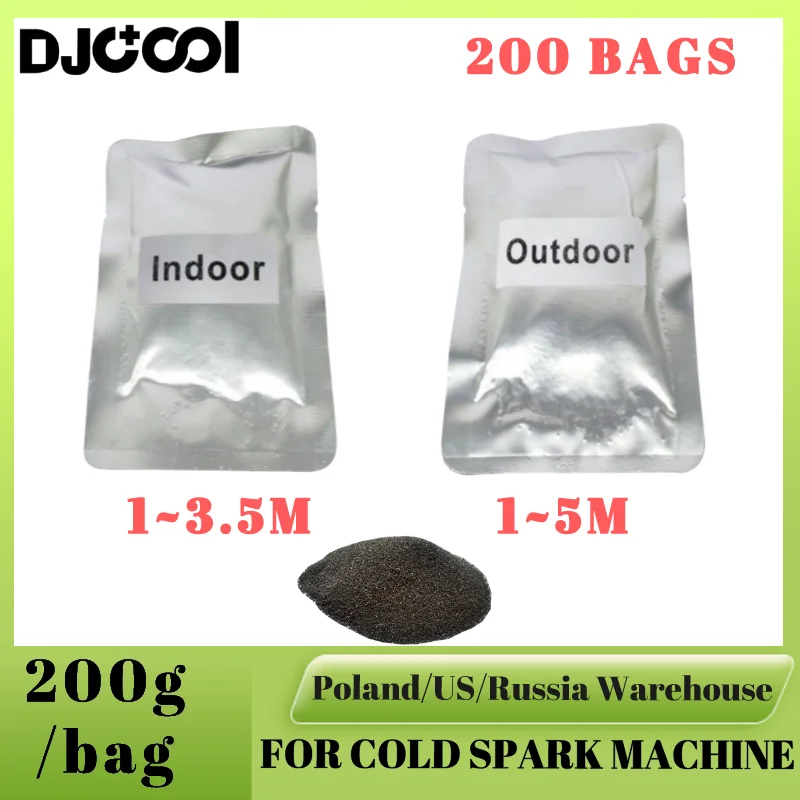 1~200 BAGS Ti Powder 200g Cold Sparkler Machine Effects Dmx Fountain ...