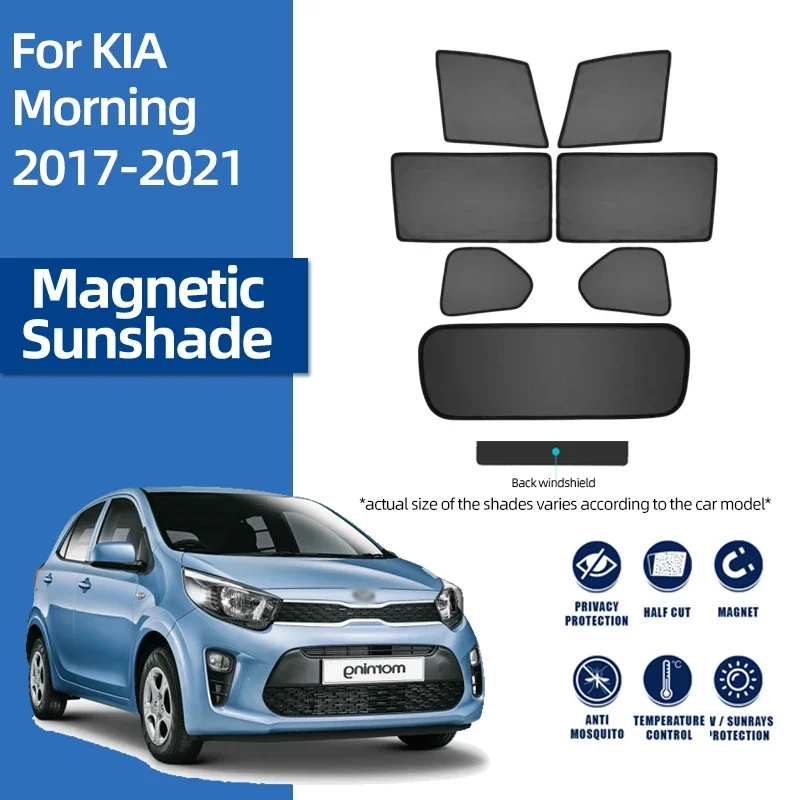 For Kia PICANTO JA MORNING 2017-2024 Magnetic Car Sunshade Shield Front ...