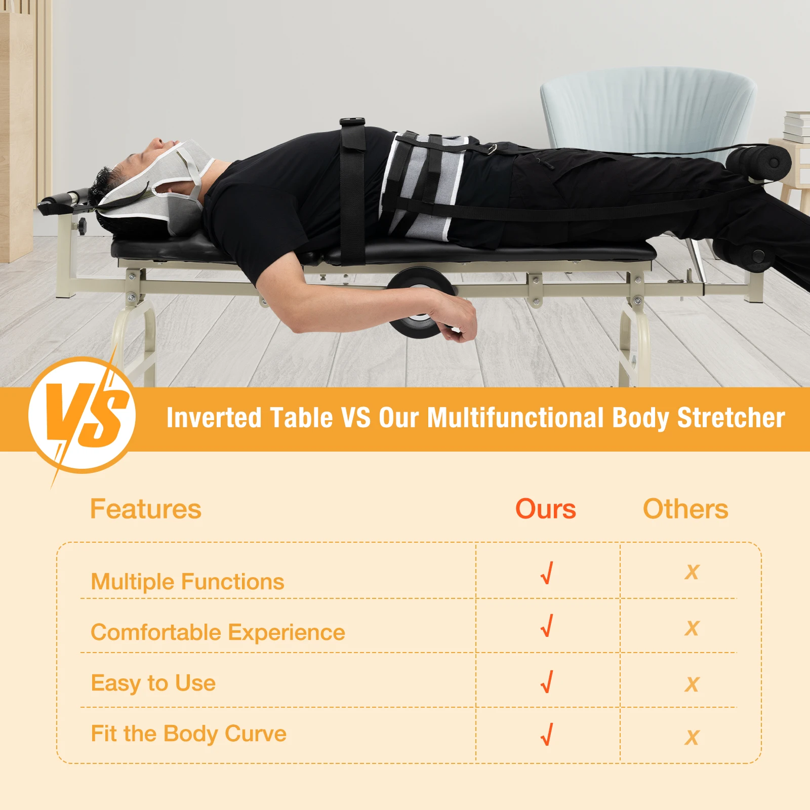 Folding-Therapy-Massage-Bed-Device-Cervical-Spine-Lumbar-Traction-Body ...