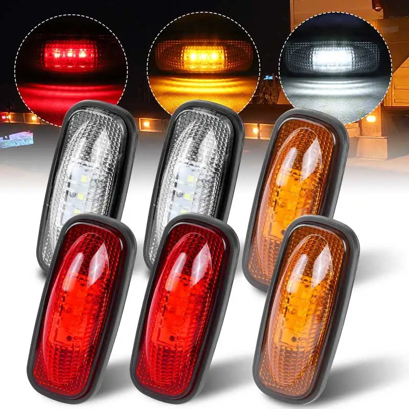 3led-Truck-Side-Marker-Light-Adhesive-Tape-Turn-Signal-Lamp-Rear-Light ...