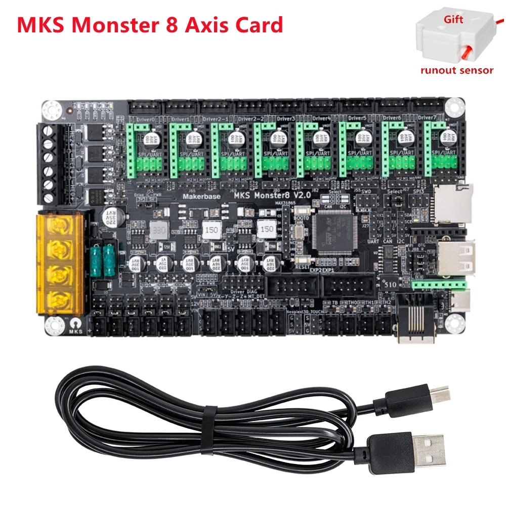 Mks Monster8 V2 Moederbord 32 Bit Monster Controller Moederbord 3D ...