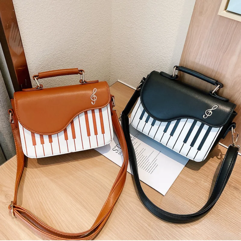 Korean Piano Design Women Shoulder Bags PU Leather Messenger Bag ...