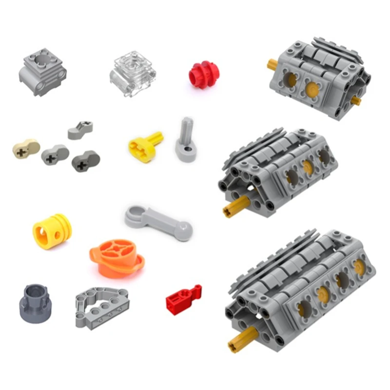 Compat-vel-com-LEGO-Tecnologia-Building-Block-Motor-V6-Pist-o-Rod-Gear ...