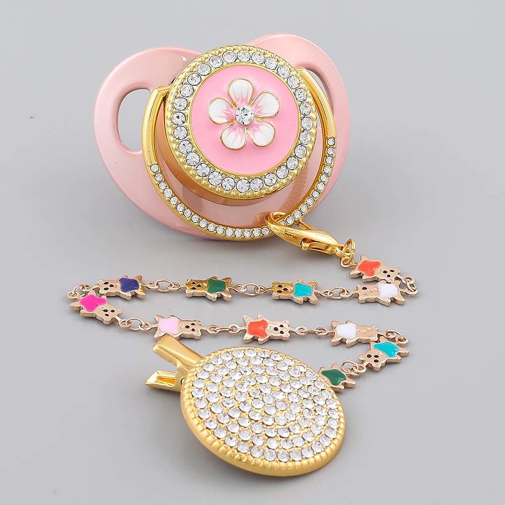 Baby-Pacifier-Holder-Pink-Dummy-Nipple-Teethers-Appease-Toy-Toddler ...