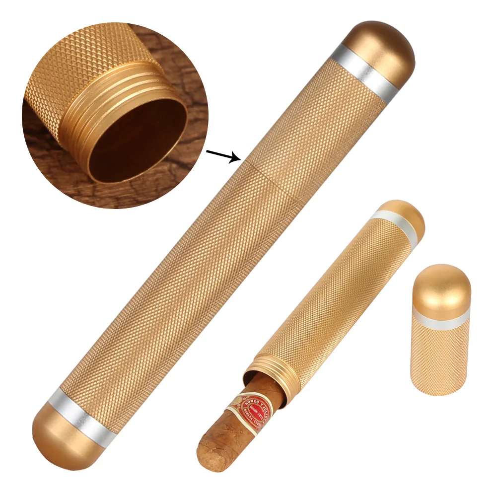 Titanium-Cigar-Case-Portable-Humidor-Moisture-Storage-Tube-Travel ...