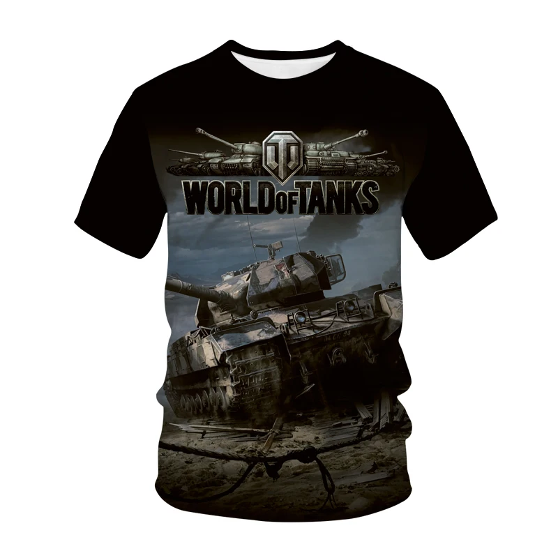 Summer Pop Game T Shirt World Of Tanks 3d Print Men's Women's Combat ...
