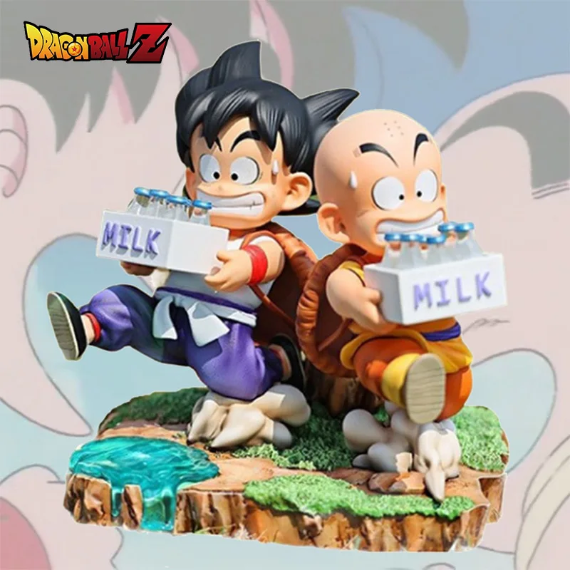 15CM-Dragon-Ball-Anime-Figure-Son-Goku-and-Krillin-Milk-Delivery-Model ...