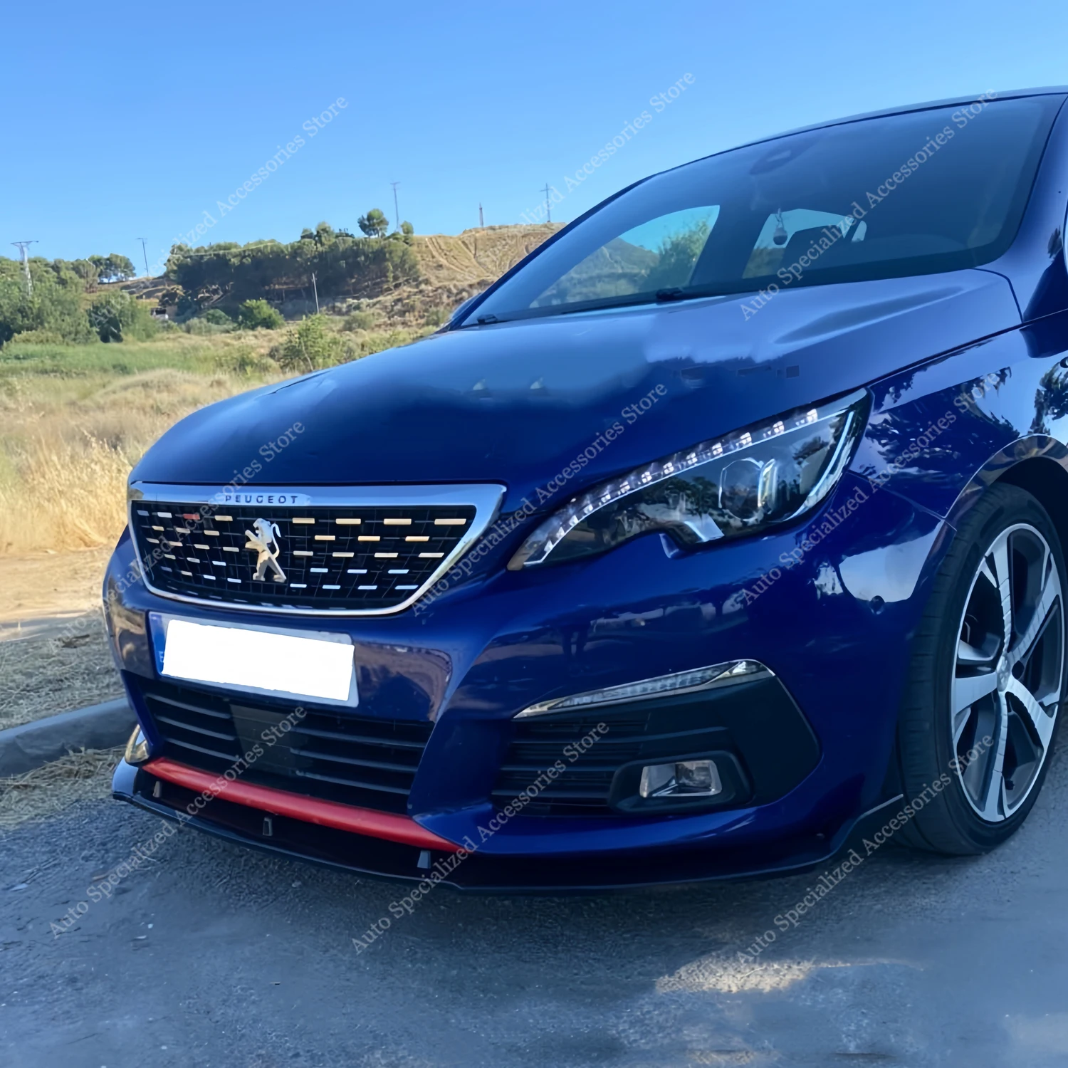 Front-Bumper-Lip-Spoiler-Splitter-Diffuser-Retrofit-For-Peugeot-308-II ...