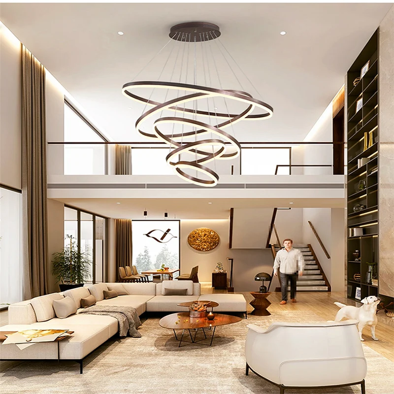 Room-Decor-Led-Round-Ring-Pendant-Lights-For-Foyer-Living-Room ...