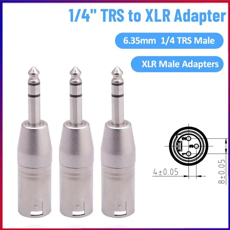 1pc-1-4-TRS-To-XLR-Adapter-Quarter-Inch-TS-TRS-To-XLR-Male-Connector ...