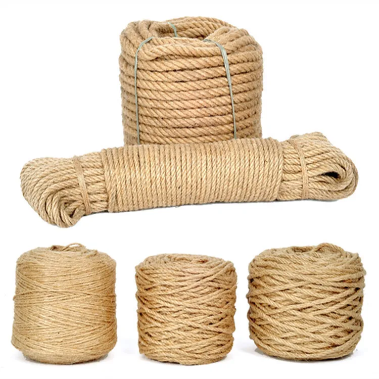 8mm 10m-50m Natural Jute Rope Twine Rope Hemp Twisted Cord String DIY ...