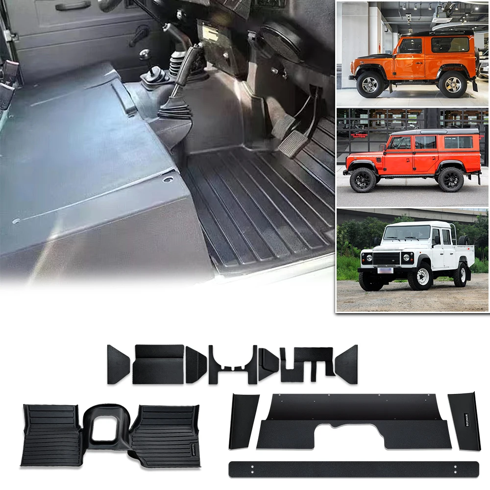 For-Land-Rover-Defender-90-110-TDi300-TD5-Car-Tpe-Floor-Foot-Mat-Black ...