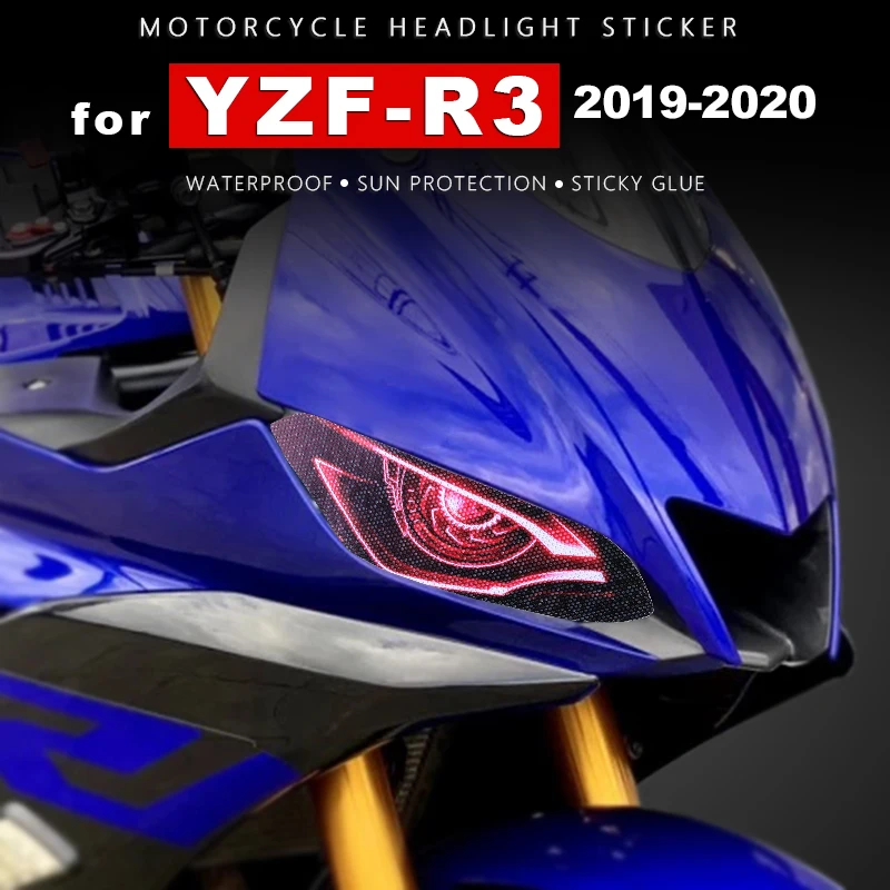 YZF-R3-Motorcycle-Headlight-Sticker-Decoration-3D-Head-Light-Fairing ...