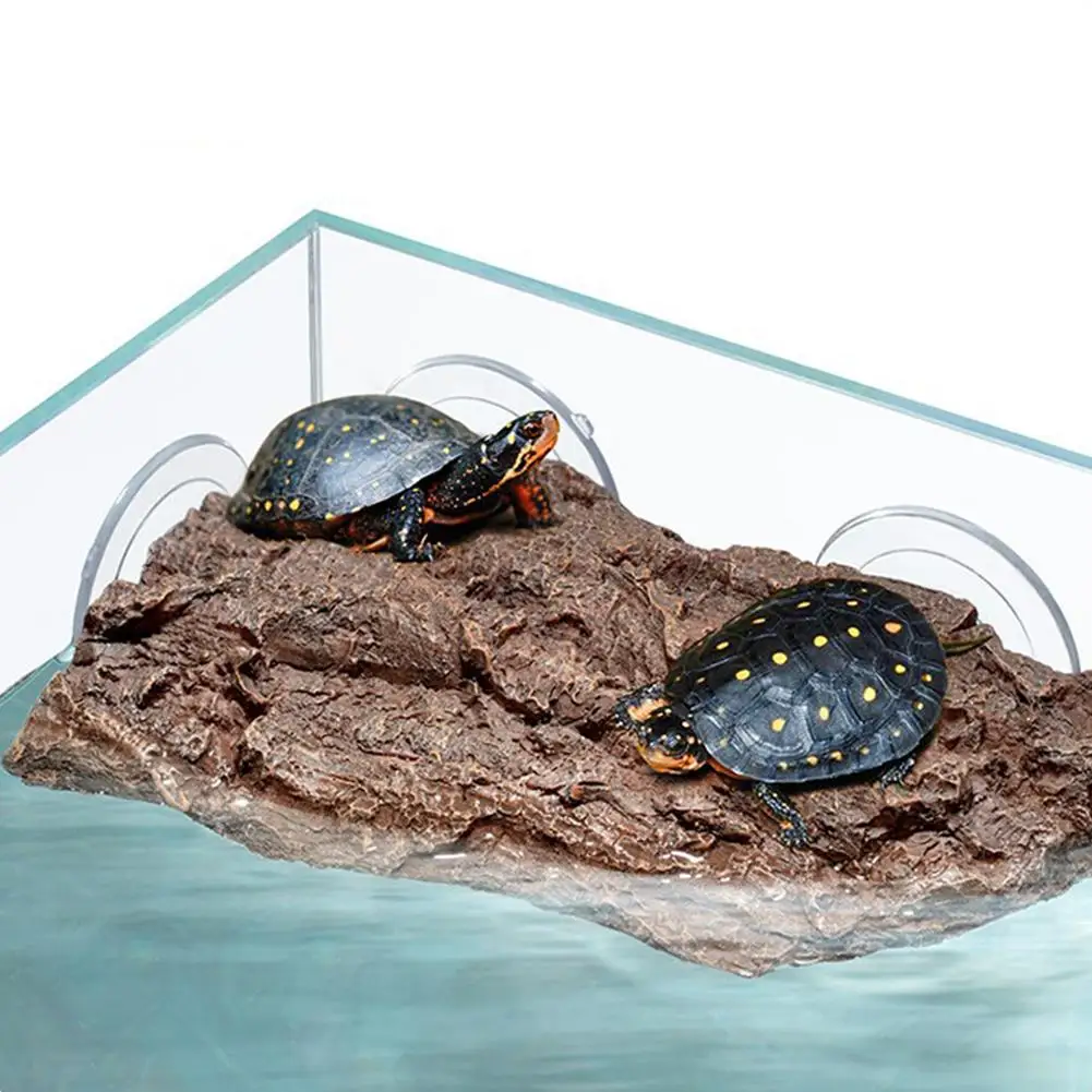 Turtle-Drying-Platform-Simulation-Rock-Tree-Bark-Floating-Hide-Caves ...