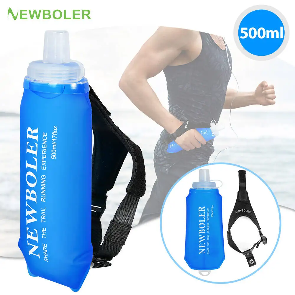 Ultra Lightweight Foldable Wristband 500ml Water Bottle Outdoor Sports ...