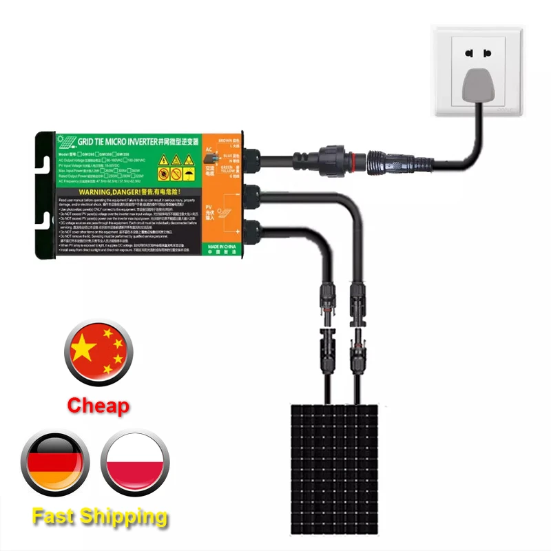 300w 350w 500w 600w 700w Solar Pv Grid Tie Micro Inverter Mppt Dc26v ...