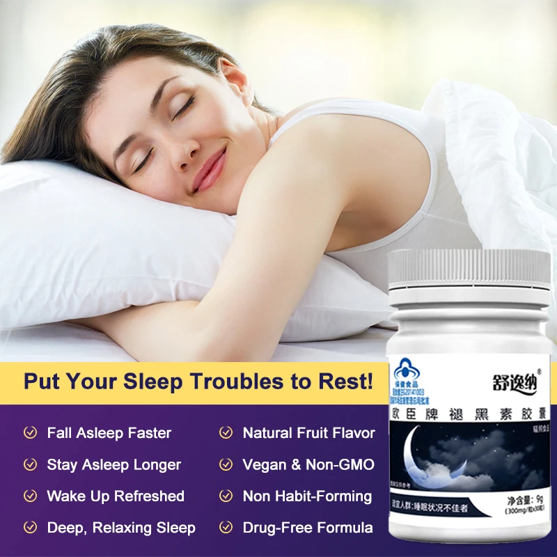 7Mg Melatonin Capsules Relief Stress Improve Insomnia Help Sleep Deep ...