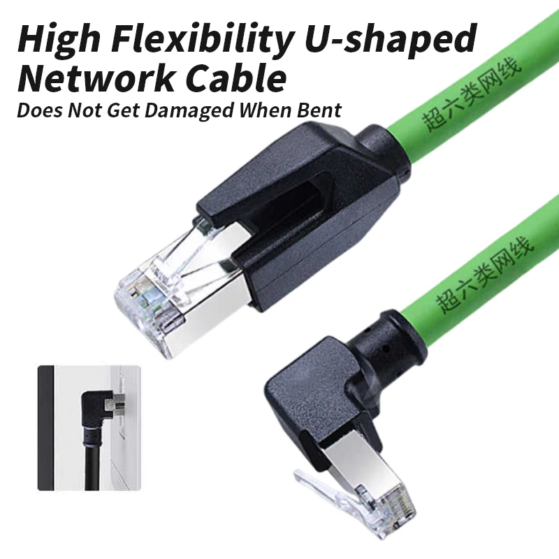 CAT6A Elbow Gigabit Ethernet Cable Industrial Camera Profinet Servo ...