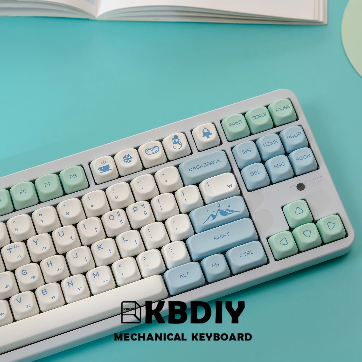 KBDiy-Snow-Mountain-Keycap-KOA-Profile-PBT-Keycaps-for-61-68-84-87-100 ...