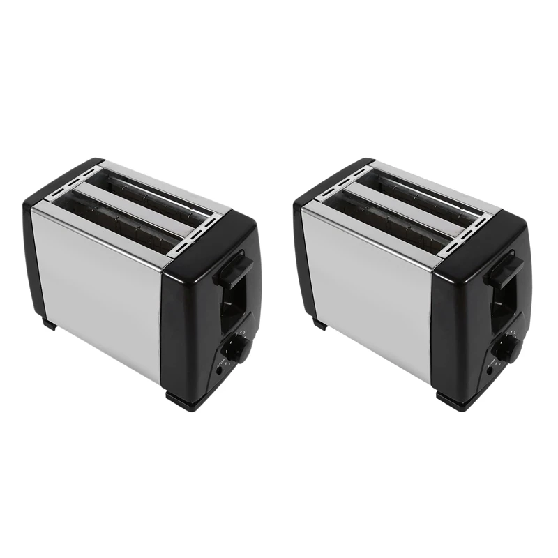 Toaster 2 Slice Stainles Steel Bread Extra Wide Slot Compact Toasters ...