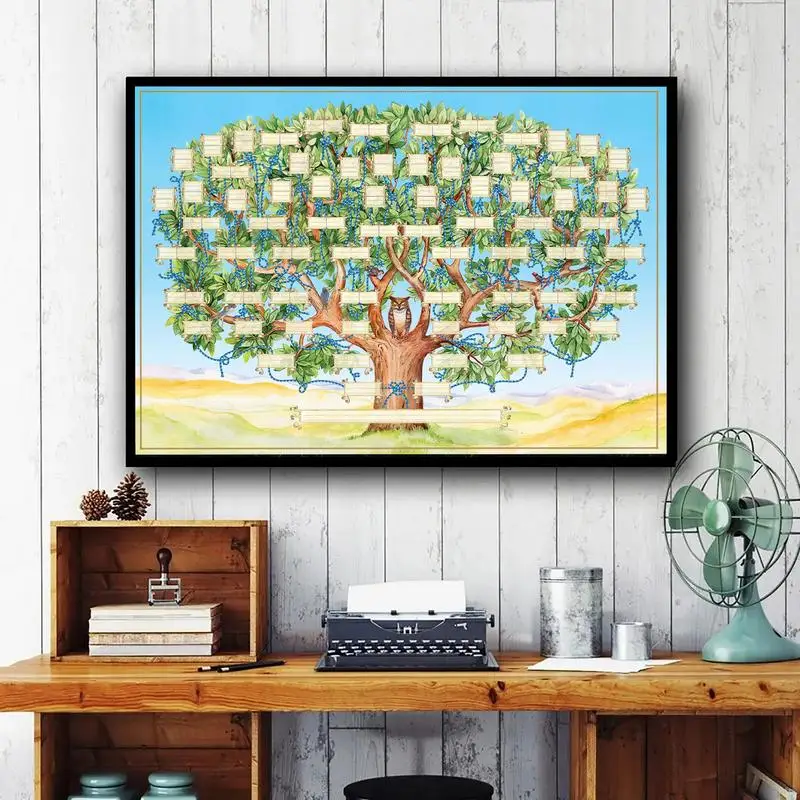 Fill-In-Family-Tree-Diagram-Poster-Fillable-Ancestry-Chart-Wall-Art ...