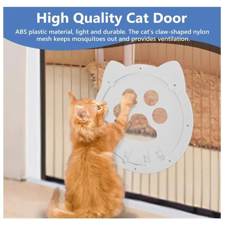 Cat-Door-with-Paw-Print-Security-Cover-and-Magnetic-Flap-for-Interior ...