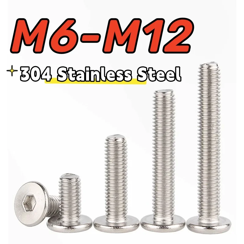 1-20pcs-CM-M6-M8-M10-M12-304-Stainless-Steel-Hex-Hexagon-Socket-Ultra ...