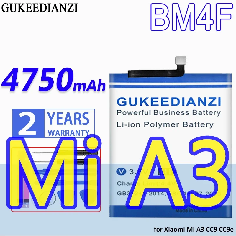High-Capacity-GUKEEDIANZI-Battery-BM4F-4750mAh-for-Xiaomi-Mi-A3-CC9 ...