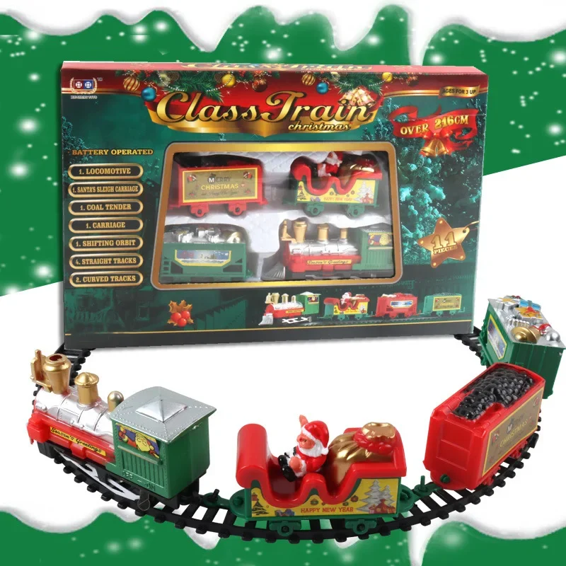 Christmas Train Set Festive Mini Locomotive Model Christmas Tree Track ...