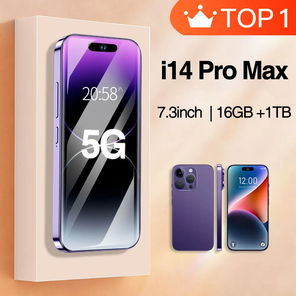 Original-Smartphone-I14-Pro-Max-HD-Screen-32MP-48MP-5G-Dual-Cell-Sims ...