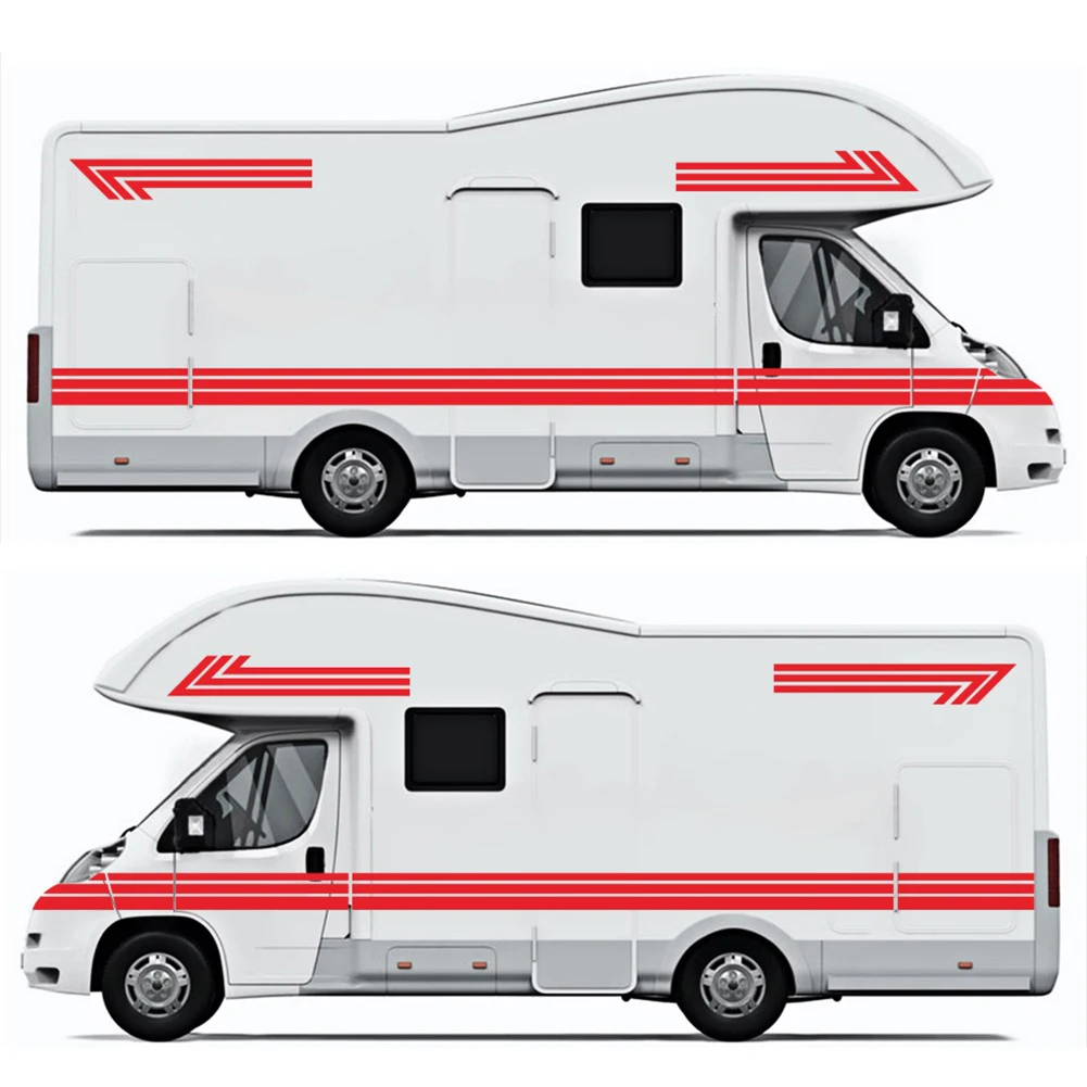 5Pcs-Motorhome-Stripes-Vinyl-Stickers-For-Camper-Van-Caravan-RV-Auto ...