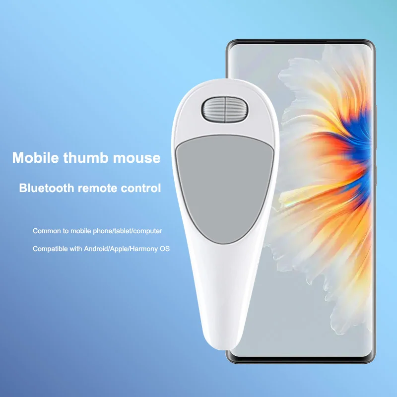 Wireless Bluetooth Thumb Mouse Finger Touch Remote Rechargeable Mause ...