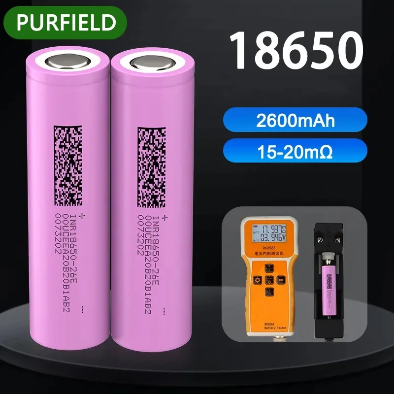 18650-2600mAh-Battery-3-7V-20A-Discharge-Lithium-Ion-Rechargeable-Battery-for-screwdriver ...