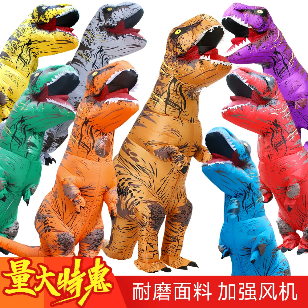 Adult-Kids-Tyrannosaurus-Inflatable-Costume-Waterproof-Dinosaur-Role ...