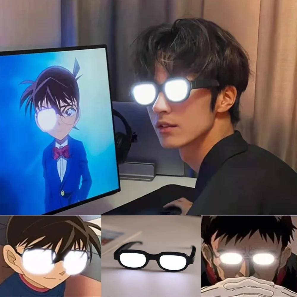 Conan-gafas-luminosas-LED-con-carga-USB-gafas-de-actuaci-n-divertidas ...