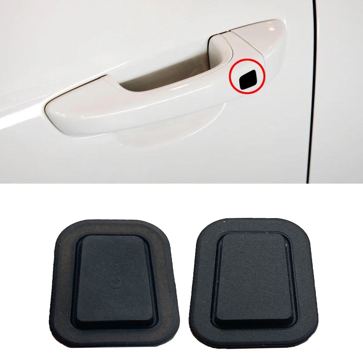 New-Front-Exterior-Door-Handle-Sensor-Rubber-Button-Plug-Trim-Cap ...