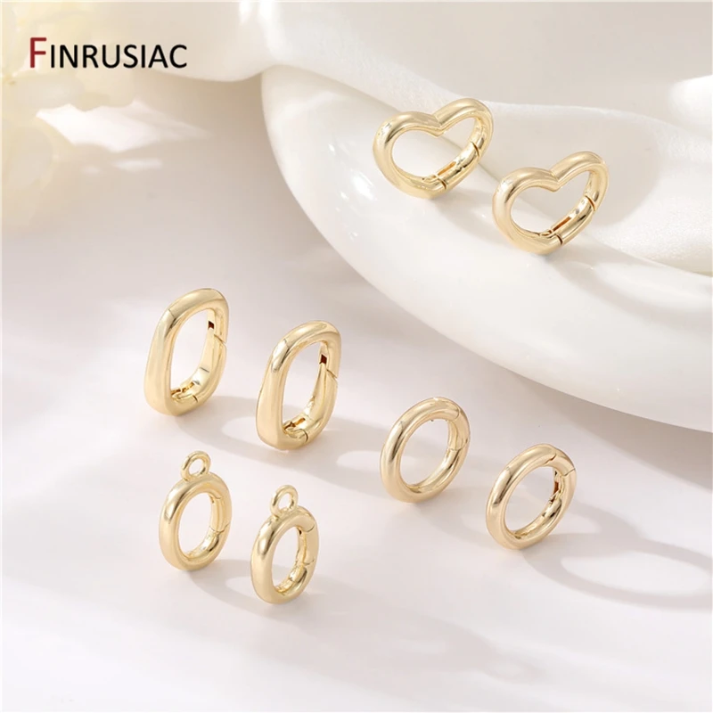 14K Gold Plated Brass Spring Clasp Connection Clasp For Jewelry Making ...