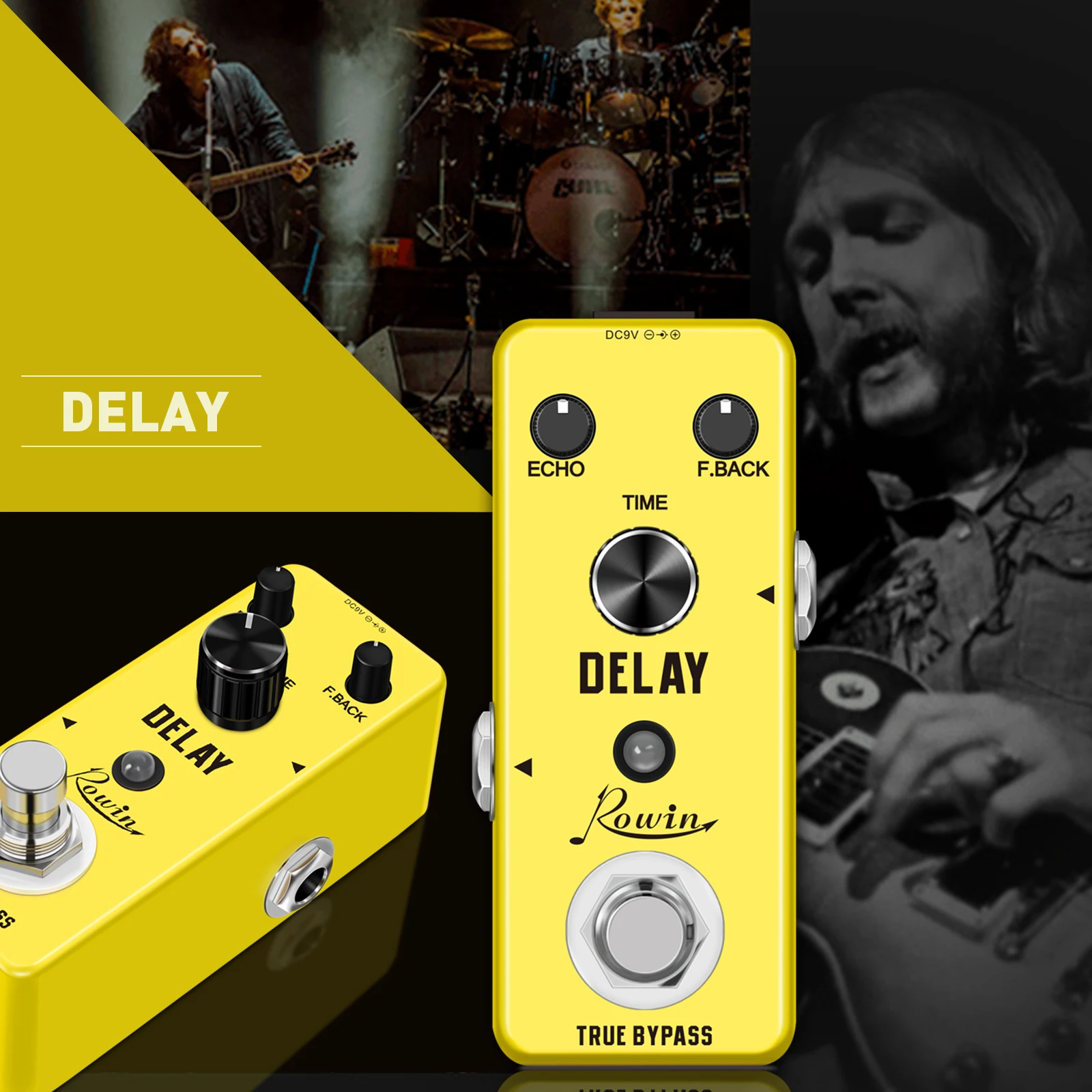 Rowin-Anal-gico-Delay-efeito-Pedal-Bypass-para-guitarra-el-trica-baixo ...