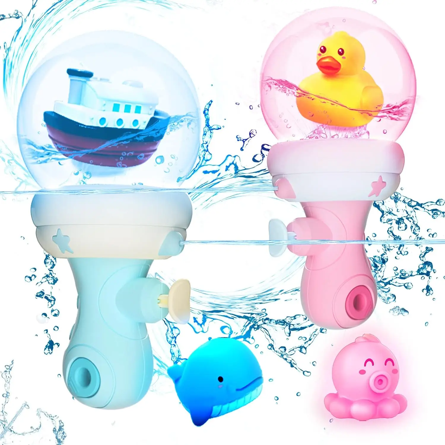 Animal Water Gun with Light for Kids Water Blaster Squirt Guns Pump ...