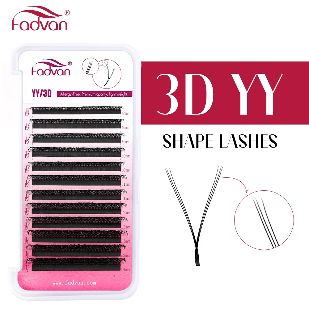 Fadvan-3D-YY-Shaped-Lashes-3-Split-Tips-Eyelash-Extension-Soft-BASF ...