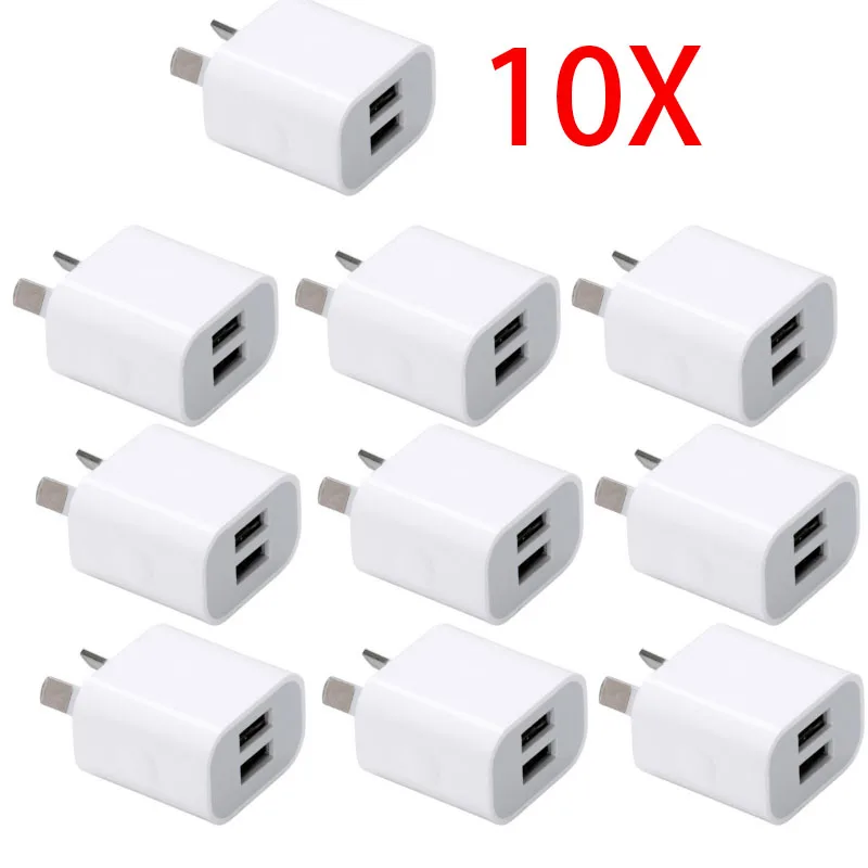10 PACK AU Plug 5V 2A USB 2 Port Universal Travel Dual AC HOME Power ...