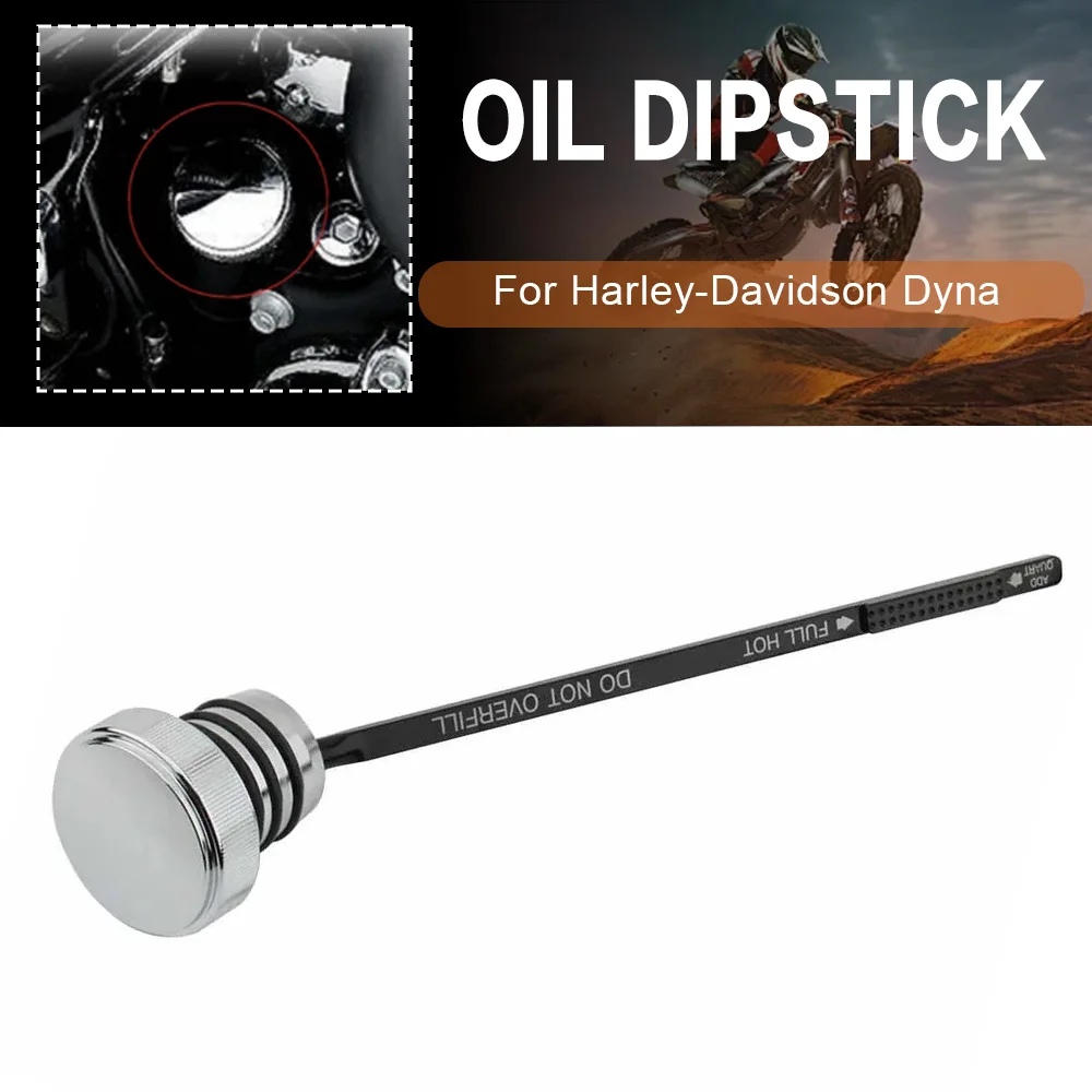 Motorcycle-Oil-Engine-Dipstick-Chorme-For-Harley-Davidson-Dyna-Low ...