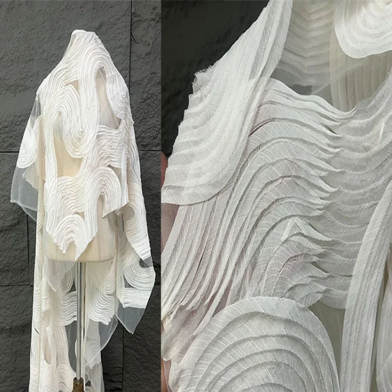 Wave Three-dimensional Skin Friendly Irregular Perspective Texture Mesh ...