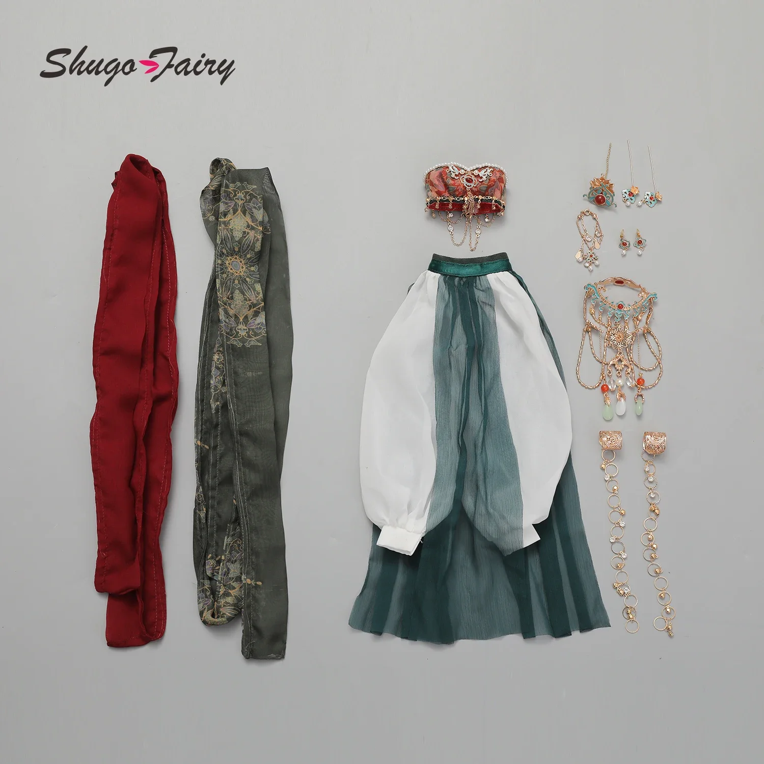 Shugafairy 1/4 Bjd Clothes Huagao Ethnic Costume BJD Accessories Ten ...
