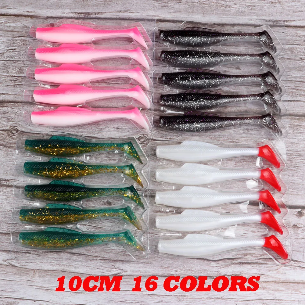 ATUENO-5pcs-Fishing-Lure-Soft-100mm-10cm-6-5g-TPR-Plastics-Baits ...